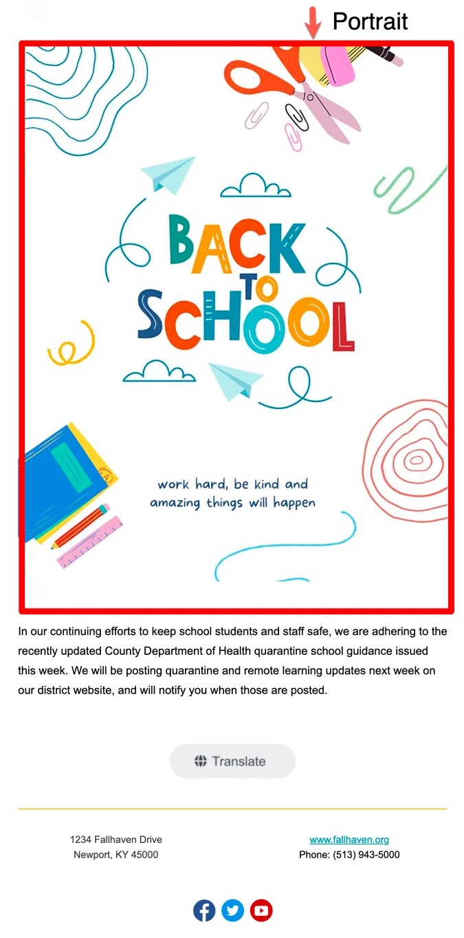 What are the ideal image header sizes to use for outgoing messages ...